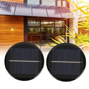 Solar Panel, 0.5W high Conversion Rate Waterproof Circular Solar Panel for House Outdoor use