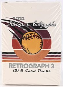 2022 historic autographs retrograph 2 baseball hobby box 40 autographs per box