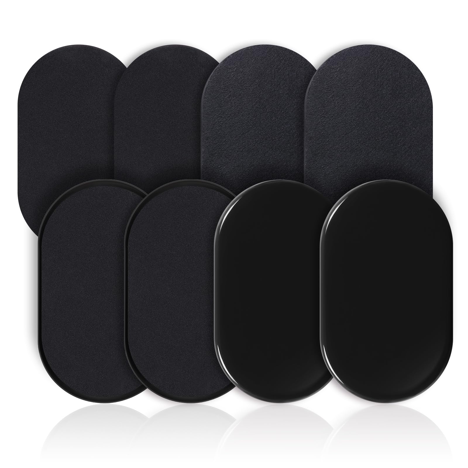 Furniture Sliders for Carpet, BOIVSHI Furniture Sliders for Hardwood Floors, Furniture Movers 8pcs-9-1/2, Easily Move for All Heavy Furniture, Floor Protectors for Carpet and Hardwood Floors (Black)