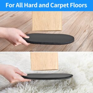 Furniture Sliders for Carpet, BOIVSHI Furniture Sliders for Hardwood Floors, Furniture Movers 8pcs-9-1/2, Easily Move for All Heavy Furniture, Floor Protectors for Carpet and Hardwood Floors (Black)