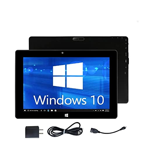 ZAOFEPU 10 Inch Tablet Windows 10 Home, Tablet PC 4G&WiFi&Bluetooth RAM 4GB+ ROM 64GB, 2MP+5MP Dual Camera, 6000mAh Black Tablet Computer