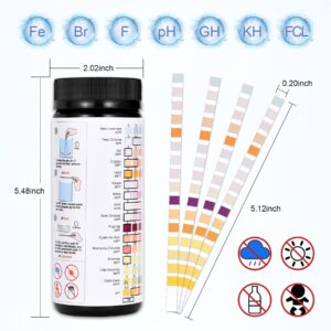 16 in 1 Tap Water Testing Kits for Drinking Water, 100ct Well Drinking Water Test Kit for Home, Fluoride Lead Hardness Test Kit with pH and More, Drinking Water Test Strips for Water Quality Test