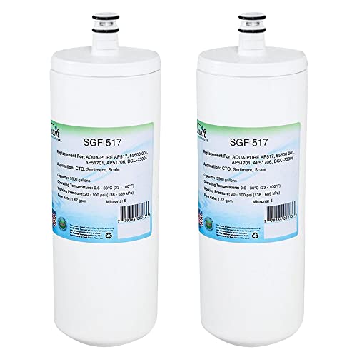 Swift Green Filters SGF-517 Compatible for AP517,55600-001,AP51701,BGC-2300s Commercial Water Filter (2 Pack),Made in USA