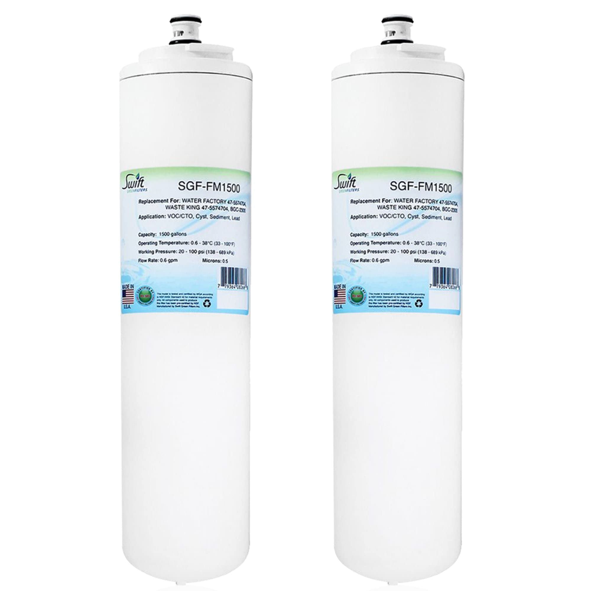 Swift Green Filters SGF-FM1500 Replacement Commercial Water Filter for 47-5574704,47-5574704,BGC-2300 (2 Pack),Made in USA