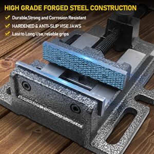 Bench Vise, Quick Release Drill Press Vise 4" Vise, Heavy Duty Cast Iron Industrial Milling Vise,4" Jaw Width, 4.3" Jaw Opening, Vise Clamp for Workbench Benchtop Drill Presses Mill