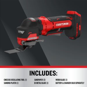 CRAFTSMAN V20 RP Cordless Multi-Tool, Oscillating Tool, up to 19,000 OPM, Bare Tool Only (CMCE565B)