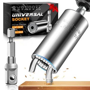 bemebike universal socket wrench set, chrome vanadium steel, 54 spring pins, adjustable to 19mm - 3/4 inches