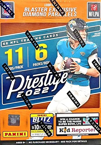 2022 Panini Prestige NFL Football Blaster Box (66 cards/bx) Look for Blaster Exclusive Diamond Parallel and Rookie Cards and Autos Superior Sports Investments Exclusive !