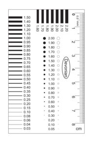 devonian polyethylene terephthalate high-precision transparent crack width ruler,scratch and spot appearance inspection ruler (5 pcs)