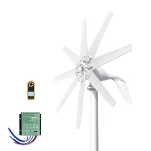 smaraad 600w 24v wind turbine generator, wind generator kit with charge controller, wind power generator for marine, rv, home, windmill generator suit for hybrid solar wind system