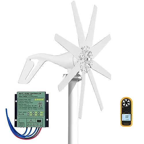 Smaraad Wind Turbine Generator 600W 12V, Wind Generator Kit with Charge Controller, Wind Power Generator for Marine, RV, Home, Windmill Generator Suit for Hybrid Solar Wind System