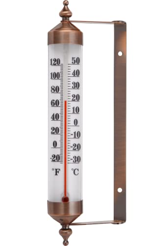 TERMOFLY 10.2 inch New Premium Steel Indoor/Outdoor Thermometer Waterproof Decorative