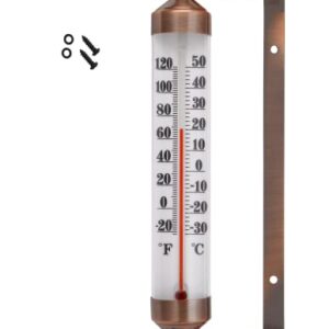 TERMOFLY 10.2 inch New Premium Steel Indoor/Outdoor Thermometer Waterproof Decorative