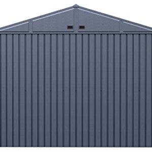 Arrow Shed Elite 10' x 12' Outdoor Lockable Gable Roof Steel Storage Shed Building, Anthracite