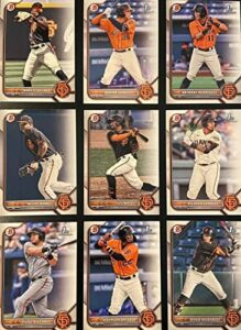 san francisco giants 2022 bowman (made by topps) series 10 card team set with top prospects