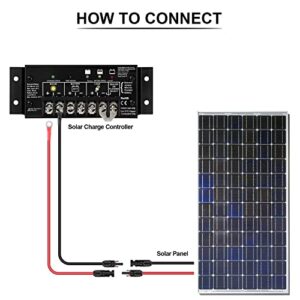 iGreely 10 Gauge Wire Solar to O Ring Cable Solar Panel Adapter Kit Cable Connetor for RV Solar Charge Controller Solar Generator Inverter Battery Pack Charger 10AWG 1Ft