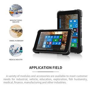 ThinKol 8" Industrial Rugged Tablet for Enterprise Mobile Field Work, Rugged Touchscreen Tablet with NFC, GPS, WiFi, IP67, 1D Scanner, Car Holder, Docking Charger (Android 4GB 64GB)