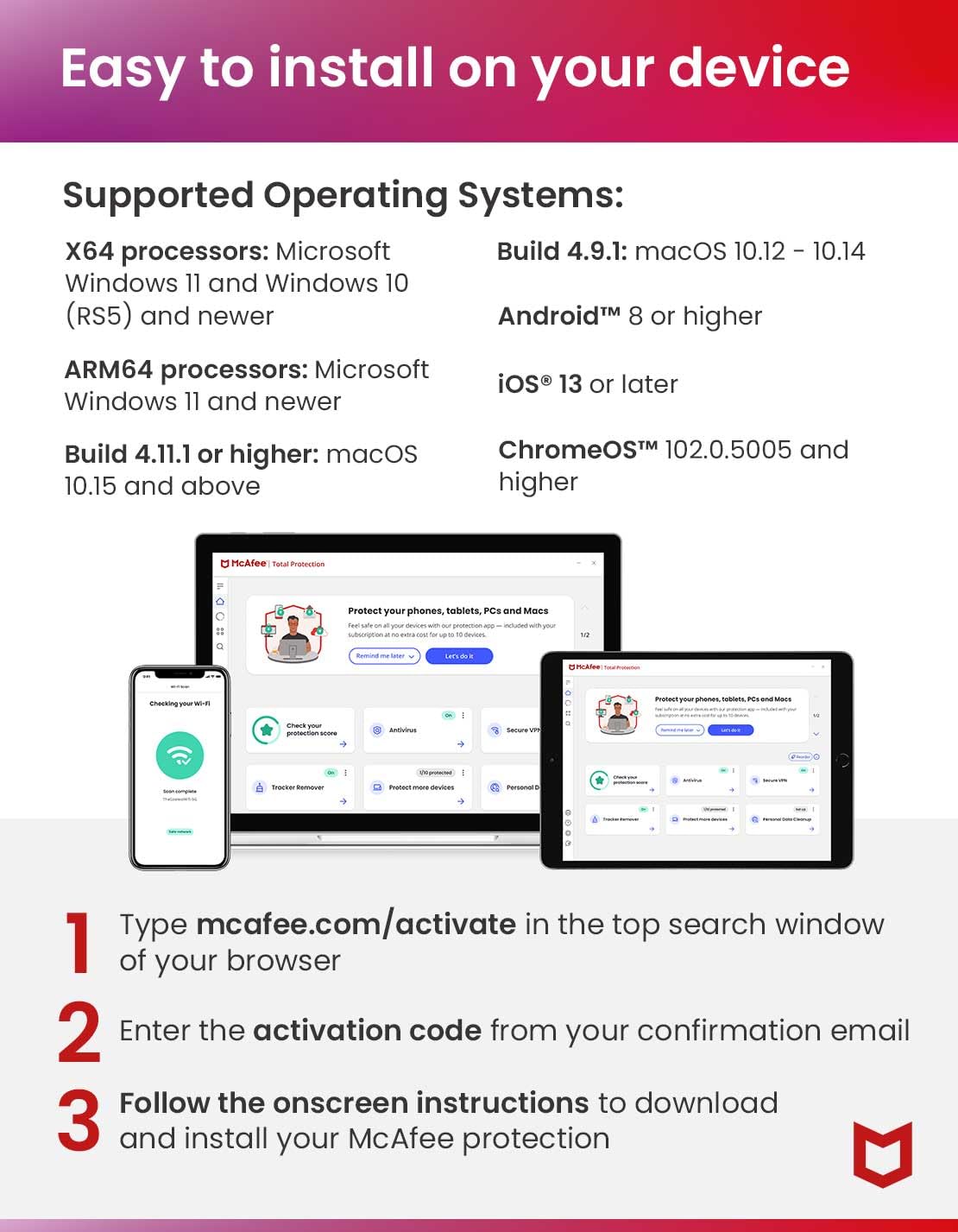 McAfee+ Advanced Family 2024 Ready | Unlimited Devices | Advanced Identity and Privacy Protection | Parental Controls | 1 Year Subscription | Download