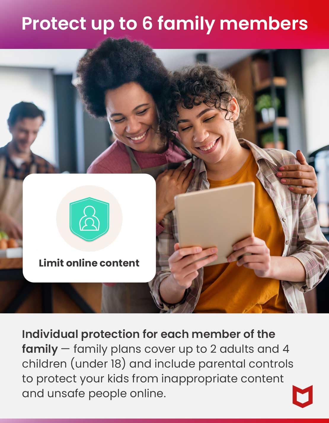 McAfee+ Advanced Family 2024 Ready | Unlimited Devices | Advanced Identity and Privacy Protection | Parental Controls | 1 Year Subscription | Download