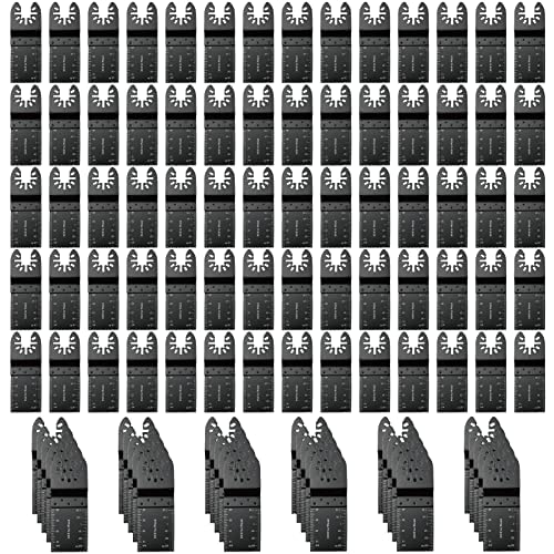 Trivd Frol 200Pcs Oscillating Tool Blades Professional Universal Oscillating Saw Blades Wood Multitool Blades Compatible with Dewalt, Milwaukee, Makita, Ryobi, Rockwell, Bosch