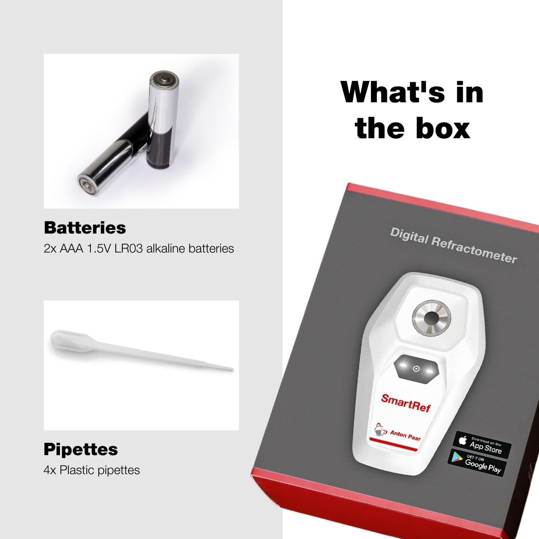 SmartRef by Anton Paar - Digital Refractometer - Sugar, Brix, Salinity, Plato, Specific Gravity (SG)