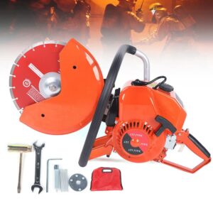 95cc 2stroke gas concrete masonry brick saw cutter circular saw concrete stone cutting machine metal cement steel cut off saw wet/dry w/ 12"+blade