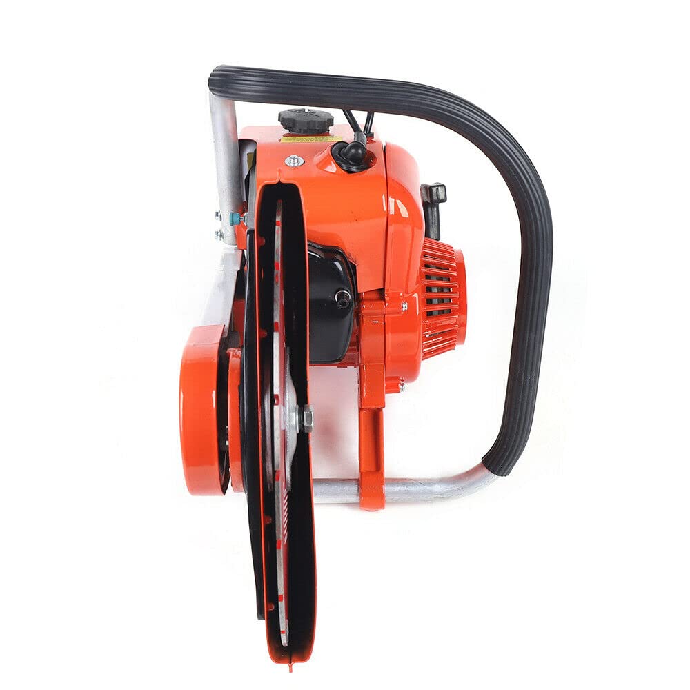 95CC 2Stroke Gas Concrete Masonry Brick Saw Cutter Circular Saw Concrete Stone Cutting Machine Metal Cement Steel Cut Off Saw Wet/Dry w/ 12"+Blade