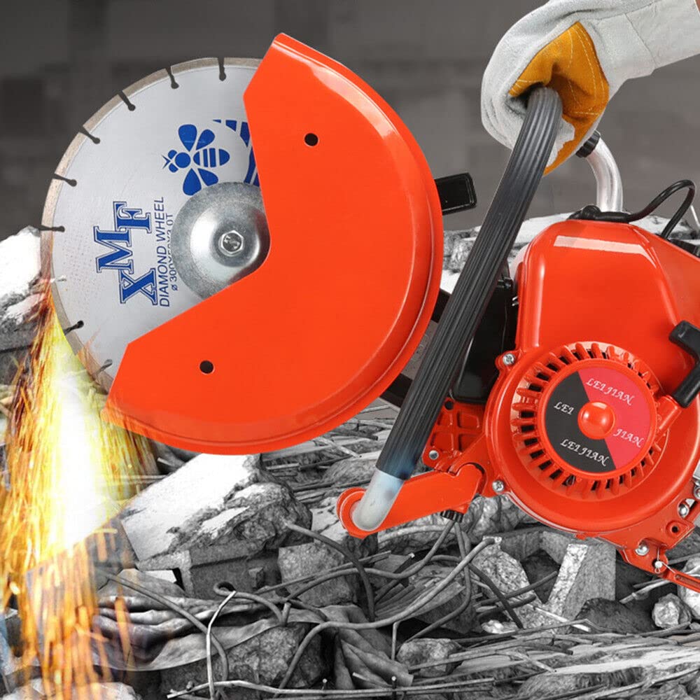 95CC 2Stroke Gas Concrete Masonry Brick Saw Cutter Circular Saw Concrete Stone Cutting Machine Metal Cement Steel Cut Off Saw Wet/Dry w/ 12"+Blade