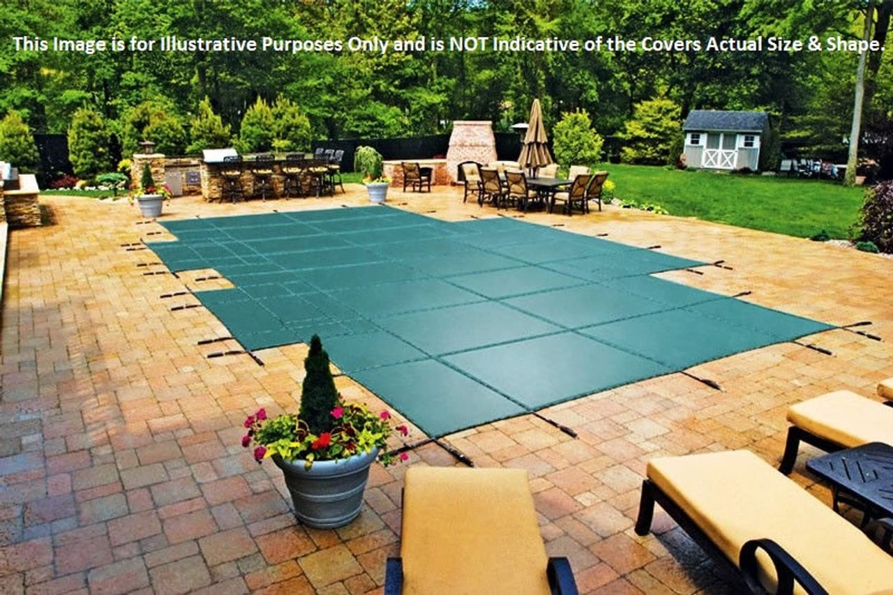 10' x 20' Rectangle Loop-Loc II Super Dense Mesh In-Ground Pool Safety Cover