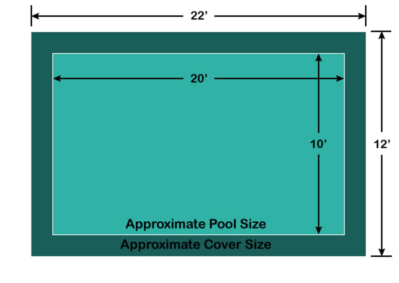 10' x 20' Rectangle Loop-Loc II Super Dense Mesh In-Ground Pool Safety Cover