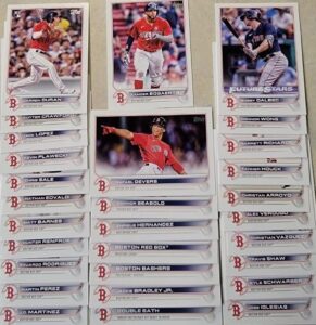 boston red sox 2022 topps complete mint hand collated 29 card team set featuring xander bogaerts and rafael devers plus 5 rookie cards and more