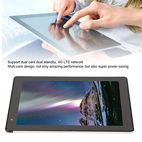 PUSOKEI 8in HD Tablet Android, 4G LTE Calling Tablet, MTK6592 Processor, 2GB RAM 32GB ROM, IPS LCD Touchscreen, 5MP & 2MP Camera, Dual SIM Slot, Bluetooth, WiFi, Expandable Memory(Silver)