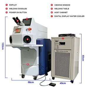 USA CALCA 200W Laser Spot Welding Machine for Metal Gold Silver Jewelry, Jewelry Spot Welder Welding Equipment (60 Joules)