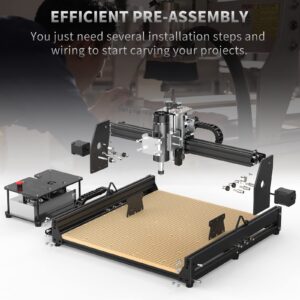 500W CNC Router Machine, MYSWEETY 4540 CNC Wood Router 3 Axis Metal Milling Machine for Engraving Carving Wood Acrylic MDF PCB Plastic, Working Area: 430 * 390 * 90mm(16.9 * 15.4 * 3.5inch)