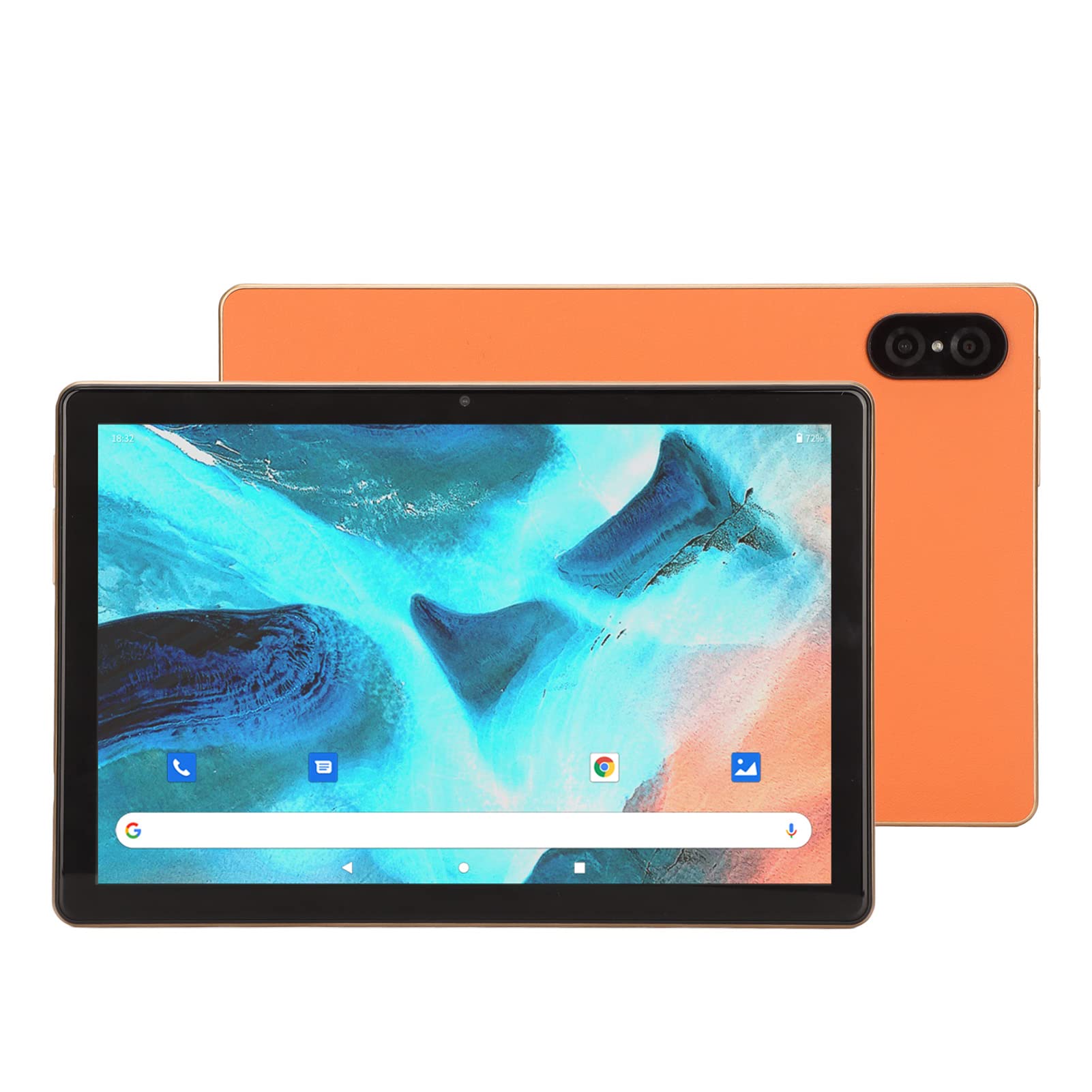 10.1in Tablet PC Android 11, Octa Core Tablets, 6GB RAM 128GB ROM, IPS FHD LCD Touchscreen, HD Camera, 5G WiFi, BT, 7000mAh Battery, 4G Call Tablet with Leather Shell (USB C)