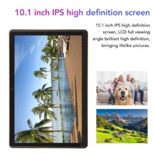 10.1in Tablet PC Android 11, Octa Core Tablets, 6GB RAM 128GB ROM, IPS FHD LCD Touchscreen, HD Camera, 5G WiFi, BT, 7000mAh Battery, 4G Call Tablet with Leather Shell (USB C)