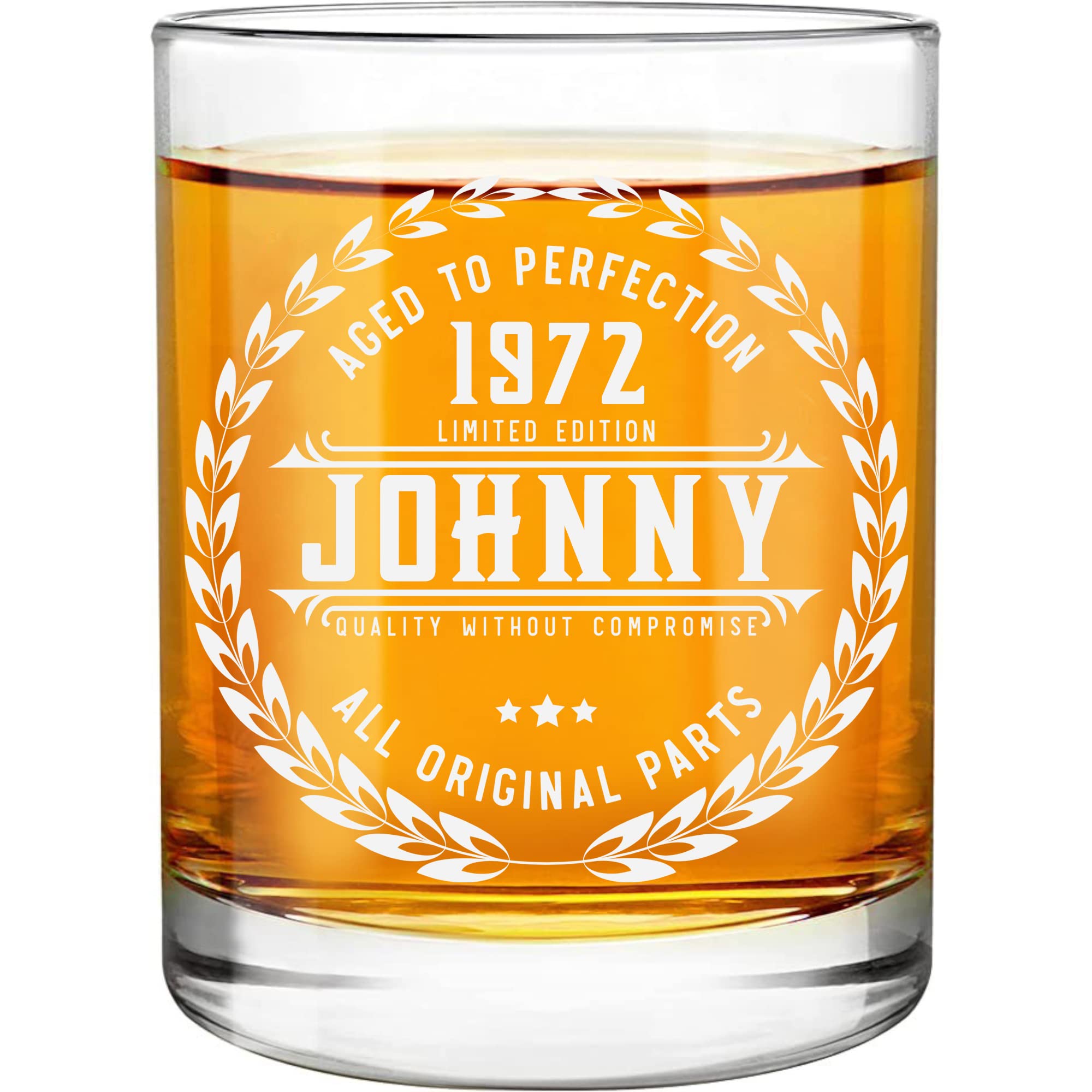 Personalized Whiskey Glasses - Customized Whiskey Gifts for Men - Custom Old Fashion Rocks Glass - Birthday, Anniversary, Christmas Gift for Men, Dad, Boyfriend - Monogrammed Mancave Gag Gifts for Him