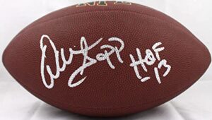 warren sapp autographed wilson nfl super grip football w/hof-beckett w hologram silver