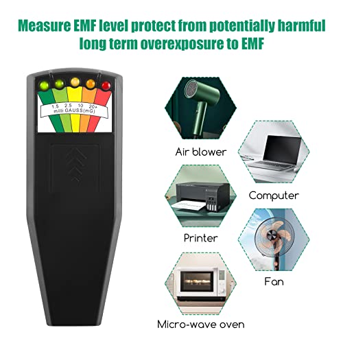 LED EMF Meter Magnetic Field Detector EMF Radiation Meter, Ghost Hunting Paranormal Equipment, Tester for Home EMF Inspections, Office & Outdoor, Great Ghost Detector for Halloween