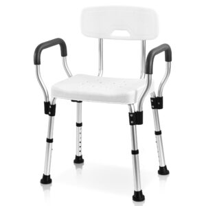 sangohe shower chair for inside shower - heavy duty shower seat with back - shower chair for bathtub with arms for handicap - shower seats for elderly - shower chair for bathtub, 796c