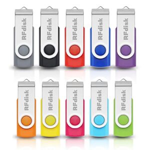 rfdisk flash drive 32gb thumb drive 10 pack usb flash drive 32g swivel drive usb drive bulk memory stick swivel pen drive thumb drives portable jump drive zip drives for data storage colorful