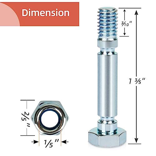 PROSOCOOL Snow Blower Shear Pins 303160355P 303160355 Replacement for Powersmart Snow Blower Shear Pins Set- Four Pins