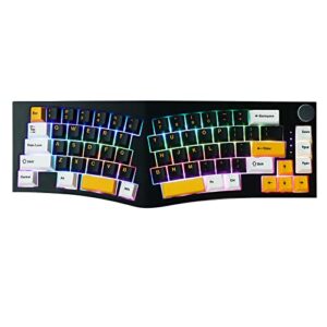 epomaker feker alice layout gasket 68-key hot swappable bluetooth/2.4ghz/ type-c wired/wireless gaming keyboard, with 8000mah battery, nkro, rgb backlight, dye-sub pbt keycaps, for win/mac (black)