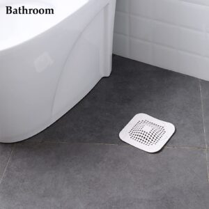 YEELEWO 5 Pack Shower Hair Drain Catcher, Durable Silicone Hair Stopper Shower Drain Covers, Silicone Hair Stopper with Suction Cup, Easy to Install and Clean Suit for Bathroom Bathtub and Kitchen