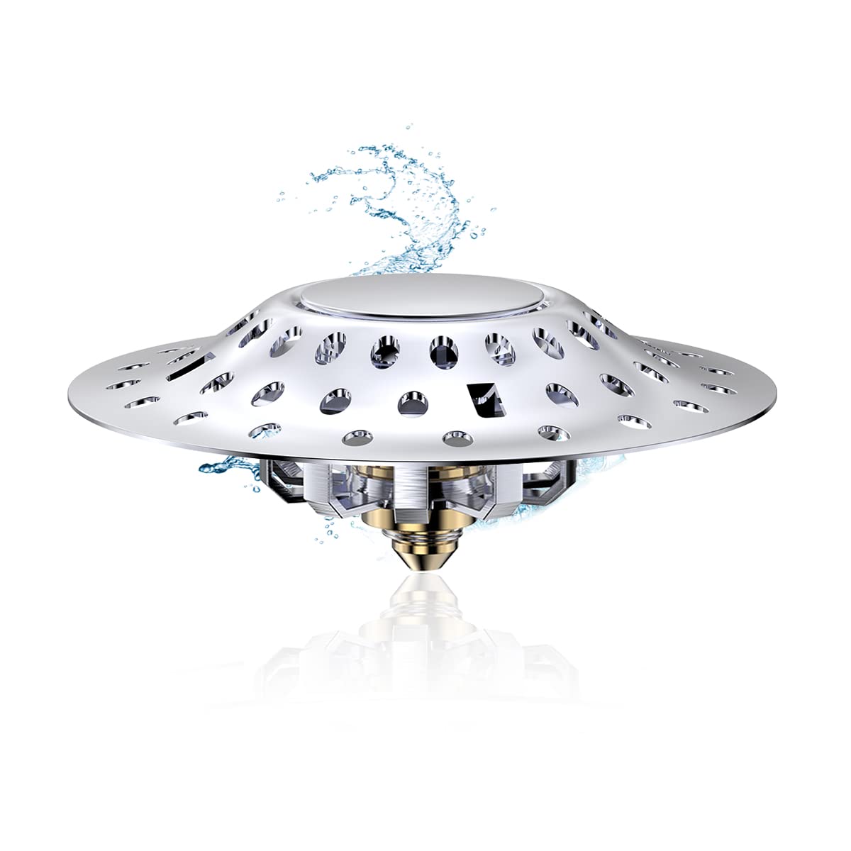 Upgraded 2 in 1 Bathtub Stopper with Drain Hair Catcher, Anti-Clogging Tub Stopper with Dual Filtration Design, Pop-up Bath Tub Stoppers Bathtub Drain Plug for 1.45-1.85" Drain Hole