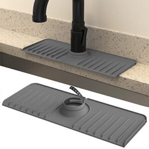 actoridae faucet sink splash guard water catcher mat with foldable trap for kitchen & bathroom countertop protect suit for 2.5" single faucet