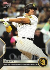 2022 topps now #650 juan soto baseball card - 1st official card in a san diego padres jersey