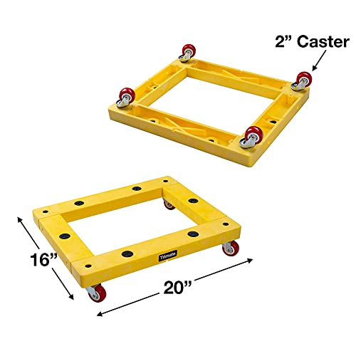 trimate KD Furniture Dolly, 300Lbs, Rectangle: 20”x16”, by, Multicolor