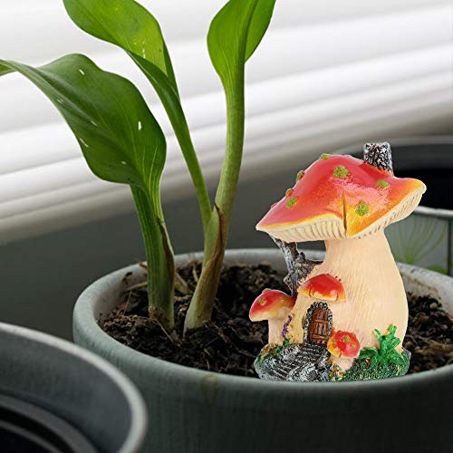 Vikye Mushroom Decor, Miniature Gardening Bonsai Ornament Craft Statue Desk Decoration Accessories for Garden Decoration