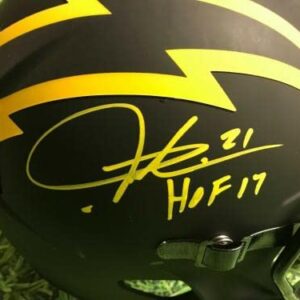 LaDAINIAN TOMLINSON AUTOGRAPHED SAN DIEGO CHARGERS FS ALT ECLIPSE REP HELMET JSA - Autographed NFL Helmets